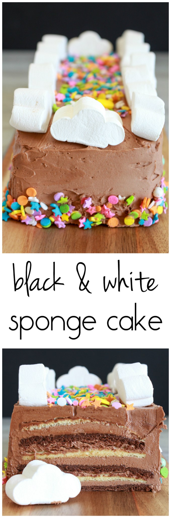 Black & White Sponge Cake | The Ruby Kitchen