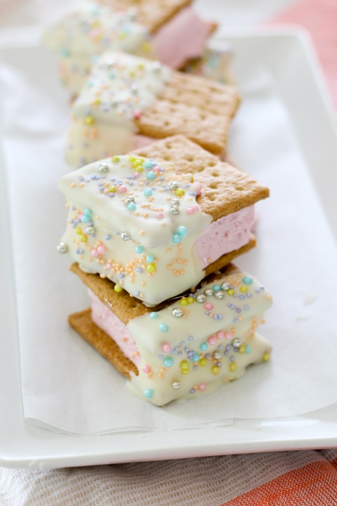 Frozen Pink Lemonade Sandwiches | The Ruby Kitchen